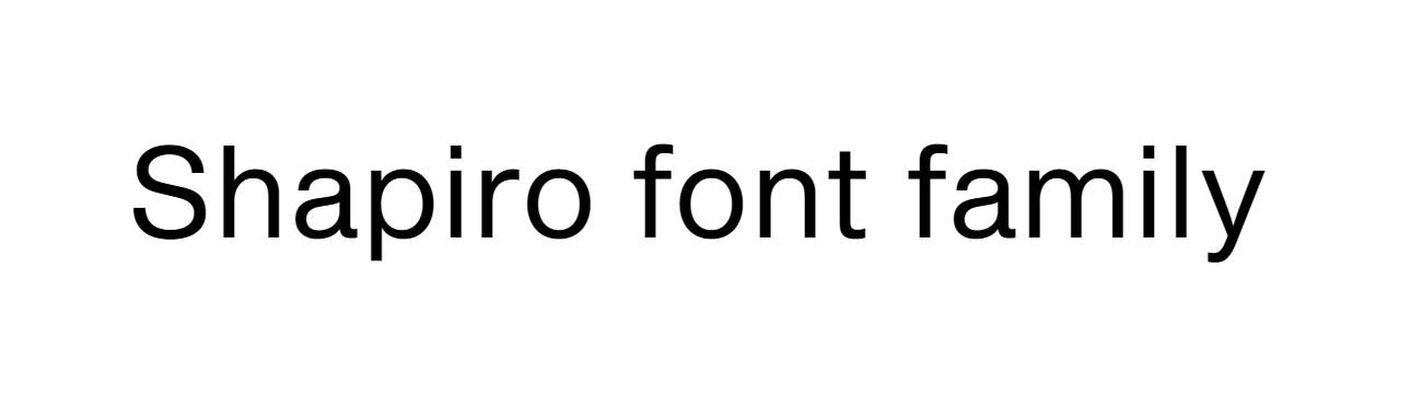 Shapiro font - Dafont