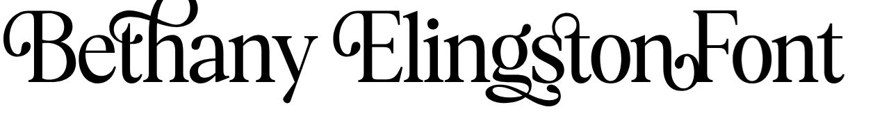 Bethany Elingston Font - Dafont
