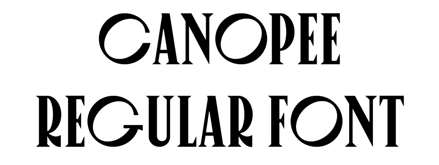 Canopee Regular Font - Dafont