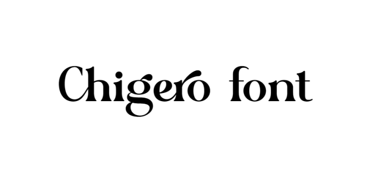 Chigero font - Dafont