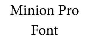 Minion Pro Font - Dafont