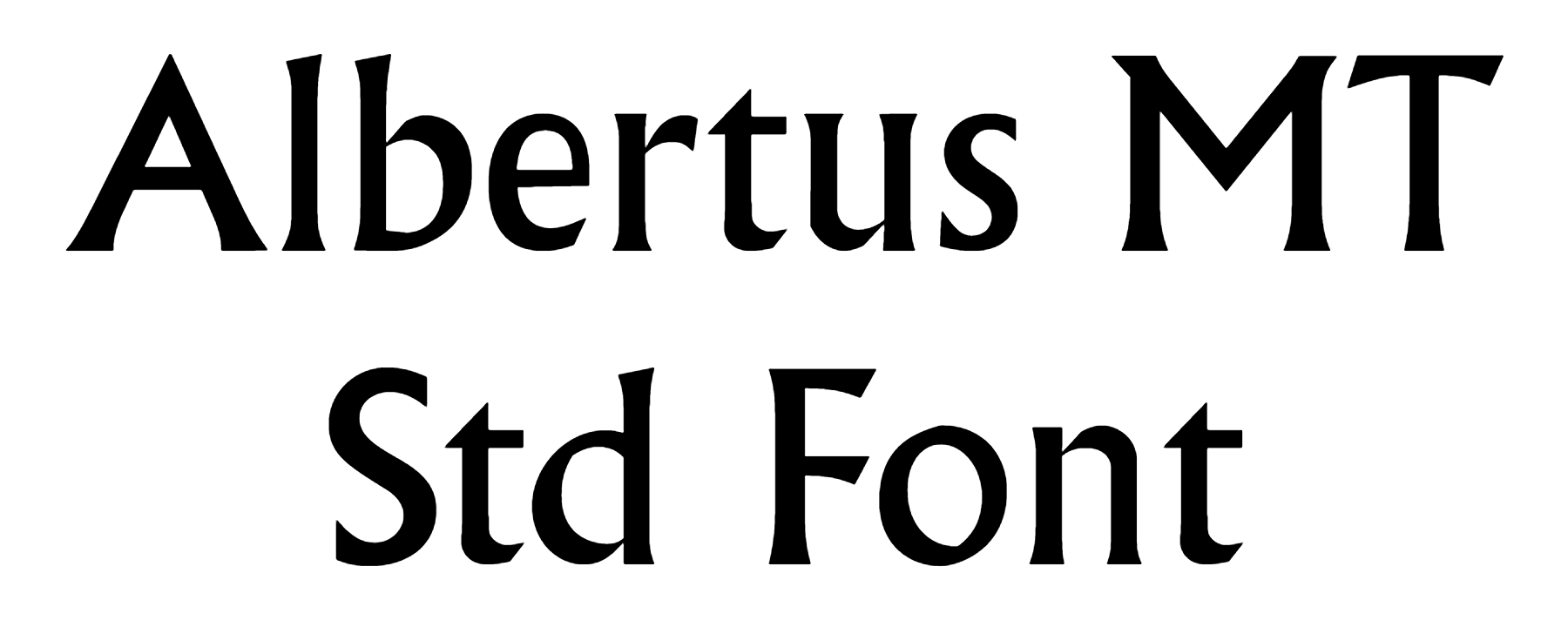 Albertus MT Std Font - Dafont