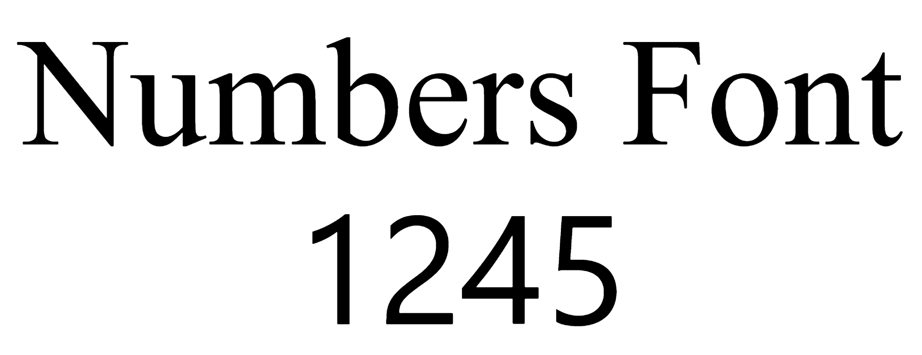 Numbers Font - Dafont